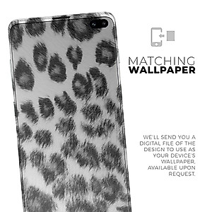 DesignSkinz Real Snow Leopard Hide Protective Vinyl Decal Wrap Skin Cover Compatible with The Samsung Galaxy S20 (Screen Trim & Back Glass Skin)