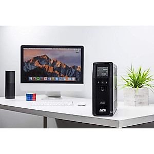APC Sine Wave UPS Battery Backup & Surge Protector, 1000VA, APC Back-UPS Pro (BR1000MS) Bundle Including 16GB DataTraveler