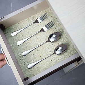 DwellAid Print Drawer Liner 20inch Wide Non Adhesive for Kitchen, Waterproof Shelf Liner Durable Anti-Slip for Kitchen Cabinets Shelf Liners for Kitchen Cabinets