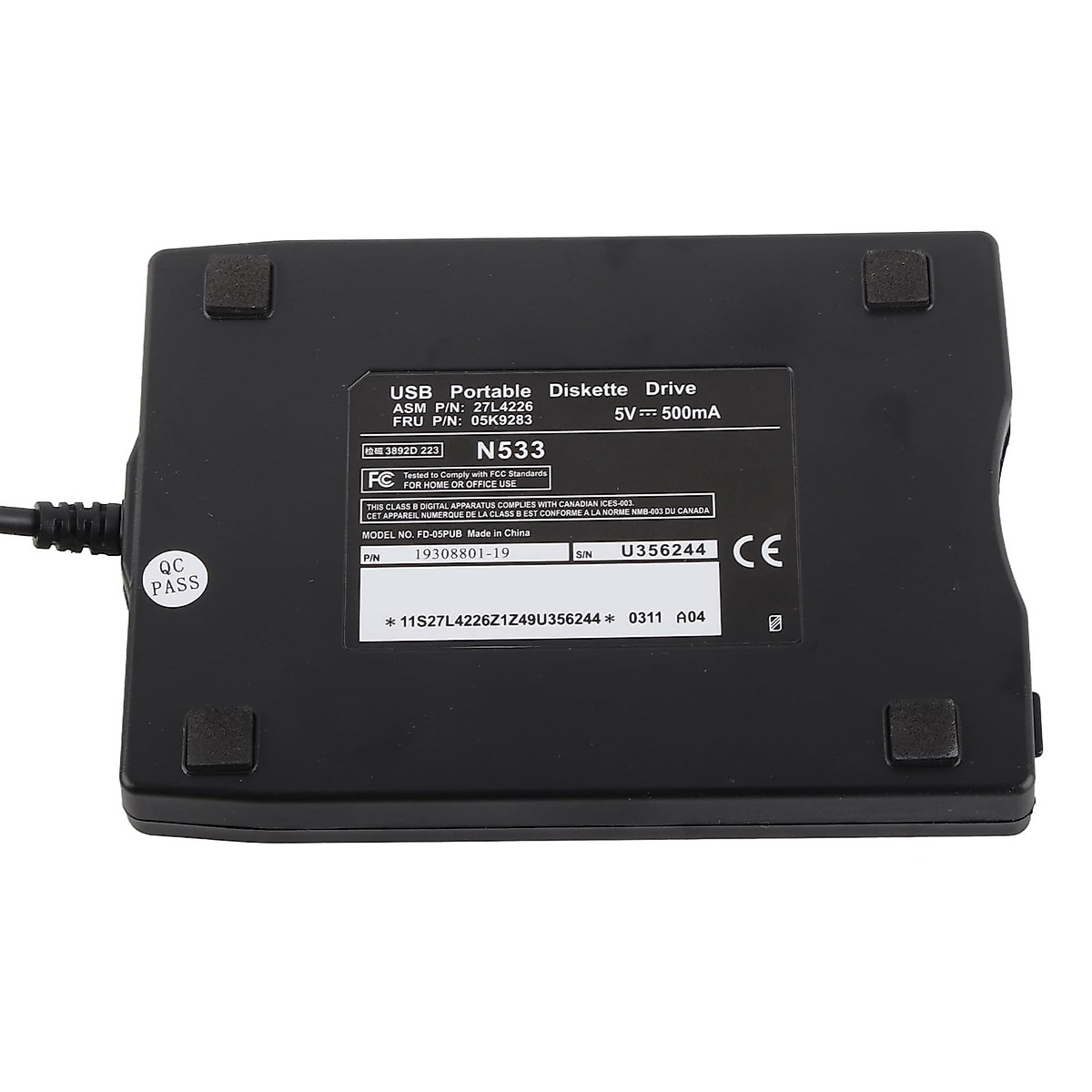 Cuifati Portable USB Floppy Drive for 1.44m 3.5in MF2 HD Floppy Disk 3.5 Inch Card Reader Ultra-Thin Without External Power Supply for Windows 10,7,Vista,8,XP,ME,2000,SE,98(Floppy Disk Not Included)