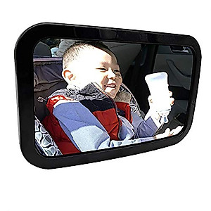 Baby Backseat Mirror - Safely View Infant in Rear Facing Seat - Full 180-degree view of your Newborn from your rear-view mirror
