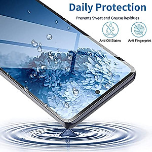 Galaxy S20 FE Screen Protector and Camera Protector, [3 Screen Protectors+3 Camera Protectors][Support Fingerprint] Tempered Glass Screen Protector for Samsung Galaxy S20 FE 5G/4G