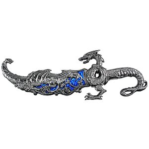 Wuu Jau H-855-BL Dragon Display Dagger, 17.5", Blue