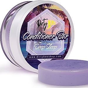Dirty Bee Vegan Conditioner Bar - All Natural Deep Conditioner for Dry Damaged Hair - Cleansing, Smoothing & Volumizing Straight & Curly Hair Care Products Travel Size, 50-75 Washes