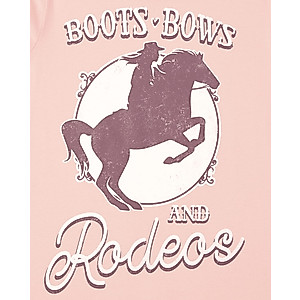 The Children's Place,Short Sleeve Graphic T-Shirt 2-Pack,Boots Bows & RODEOS/This Girl Loves Horses,Medium (7/8)