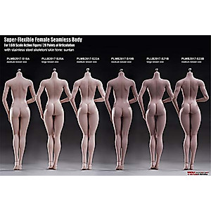HiPlay TBLeague 1/6 Scale 12 inches Female Super Flexible Seamless Figure Body, Muscular Body Type, Large Bust, Minature Collectible Action Figures (Suntan Skin, S21B (Muscular & Large Bust))