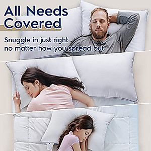 viewstar Pillows Standard Size Set of 2, Bed Pillows for Sleeping, Standard Pillows 2 Pack for Back, Stomach or Side Sleepers, Fluffy Pillows for Bed with Down Alternative, Machine Washable, 18" x 24"