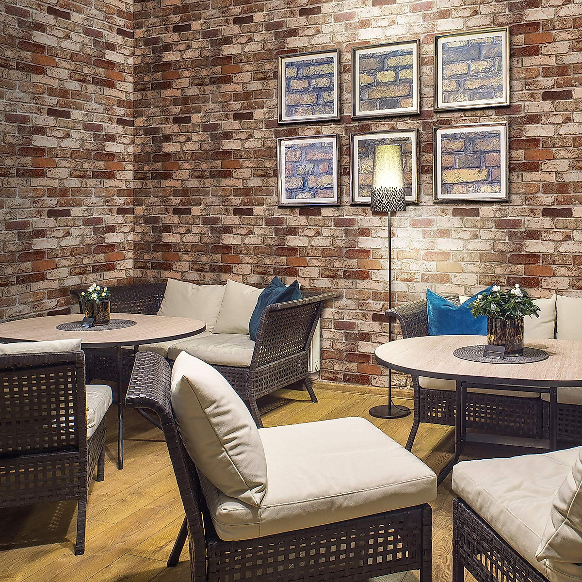 Okydoky Peel and Stick Wallpaper, Brick Wallpaper for Home Decoration, Kitchen Backsplash, Vinyl Self Adhesive Wallpaper for House, Workshop & Office, 17.7" x 394", C103-10