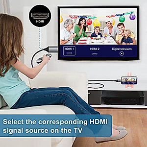 JUCONU HDMI Cable for iPhone, Upgraded 1080P HDTV HDMI Cable Adapter Connector, Digital AV Video Sync Screen Compatible Converter for iPhone/i-Pad Devices, No Need Power Supply (6.6 ft, Grey)