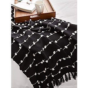 DII Woven Loop Throw Collection, 50x60, Black