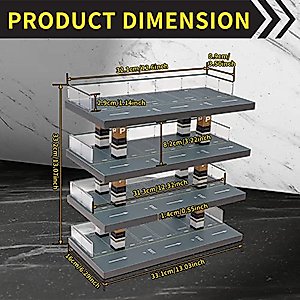 AMLESO Diecast Car Display Case, 1/64 Garage Display Case with Parking Lot Scene for Model Collectors