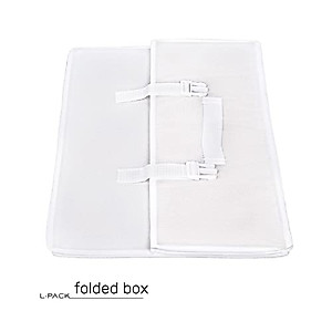 LPack Wedding Dress Storage Box - Bridal Gown Storage Bin and Preservation Box - Underbed Storage Bag Container For Clothes With Acid Free Tissue Paper (Small, White)