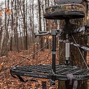 HAWK Limb Grip Hunting Treestands Portable Easy-To-Install Secure Bow Holder with 360-Degree Rotating Silent-Grip Limb Fork Weight Rating 8.5 Lbs