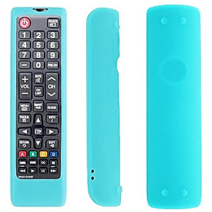 2 Pack Glow Case for Samsung Smart TV BN59-01199F BN59-01301A BN59-01315A Remote Silicone Skin Sleeve with Strap for Samsung TV Remote Control Replacement Case Cover Glow in The Dark - Blue Green