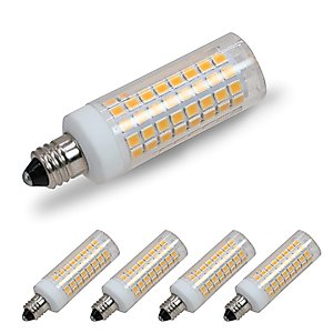 Yuyilight [4-Pack] E11 led Bulb, 90W Equivalent Halogen Replacement Lights, Dimmable, Mini Candelabra Base, 800 Lumens, Warm White 3000K, AC110V/ 120V/ 130V, Replaces T4 /T3 JD e11 Light Bulb.