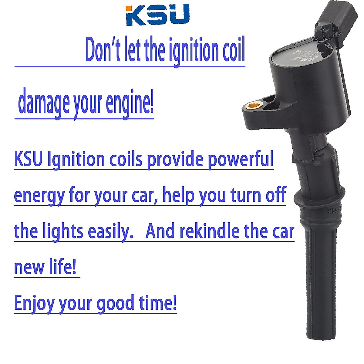 KSU Compatible With Ignition Coil Pack for Ford EXPEDITION EXPLORER F-150 F-250 F-350 F-450 CROWN VICTORIA E-150 E-250 E-350 E-450 MUSTANG THUNDERBIRD LINCOLN MERCURY 4.6L 5.4L V8 DG508 DG457(8Pack)