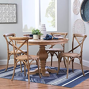 Powell Rustic Honey Natural Pedestal Round Top Sophia Dining Table