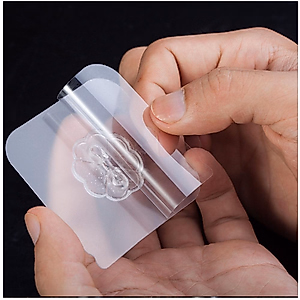 NevStp 1-10PCS Transparent Stainless Steel Strong Self Adhesive Hooks Key Storage Hanger for Kitchen Bathroom Door Wall Multi-Function,Transparent,1PCS