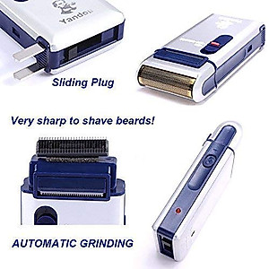 Electric Razor Yandou Silver Beards Shaver Men Rechargeable Pop-up Mustache Scrapper U Shape Women Girls Eyebrow Eyelashes Trimmer Body Pubes Clipper Arm Leg Mane Stripper Short Hair Curls Beautifier