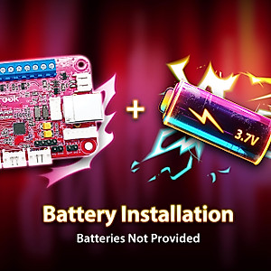 Brook Wireless Fighting Board - Pre-installed Header Version, For PS4/PS3/Switch/PC Consoles, Support 3D-VR, 3.5mm audio connector(PS4), Two analog sticks, Tournament mode, Touchpad and Turbo Function