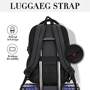 Backpack for Men, School Backpack For Traveling with USB Charging Port, Durable, Waterproof & Anti Theft 16 In Laptop Backpack for College Students, Business Computer Work Daily Daypack, Black