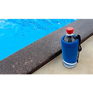 ProActive Sports Neoprene Bottle Holder with Drawstring and Bag Clip for 16-20oz Bottles