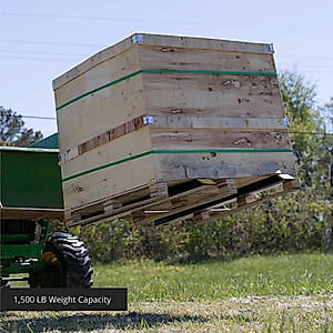 Titan Attachments Light-Duty 43" Clamp-On Pallet Forks, 30" x 3" Fork Length, Rated 1,500 LB, Easy to Install on Loader or Skid Steer Bucket