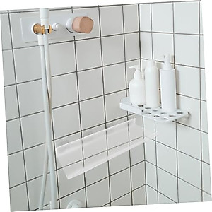 RORPOIR Kitchen Wall Rack Storage Shelves Shelf for Wall Clear Bathroom Shelves Organizing Shower Mount Shelf for Kitchen Toilet Storage Rack Kitchen Seasoning Rack Acrylic