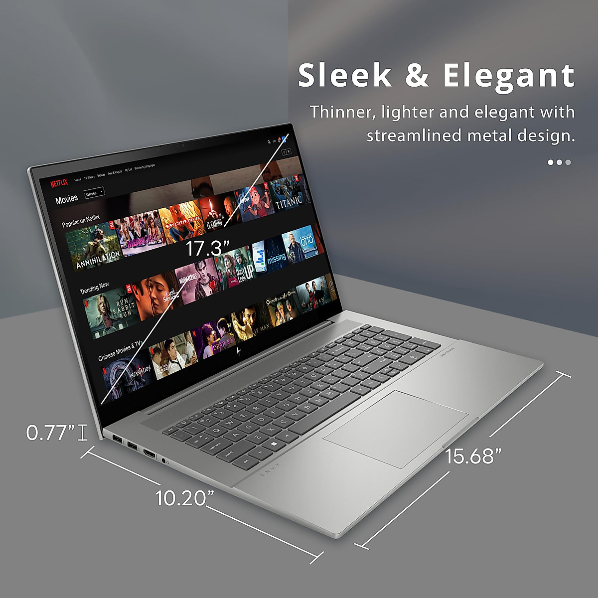 HP Envy 17.3'' FHD Touchscreen Business Laptop, Intel Core i7-13700H, 64GB RAM, 4TB PCIe SSD, Intel Iris Xe Graphics, Backlit Keyboard, 5MP IR Webcam, Silver, Win 11 Pro, 32GB Hotface USB Card