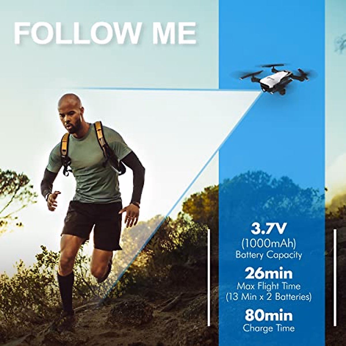 Contixo F16 FPV Drone with Camera for Kids - 2.4G RC Quadcopter Drones for Kids and Beginners with 6-Axis Gyro, 1080P HD Camera, Follow Me Mode, Gesture Control, Headless Mode, WiFi, 2 Batteries