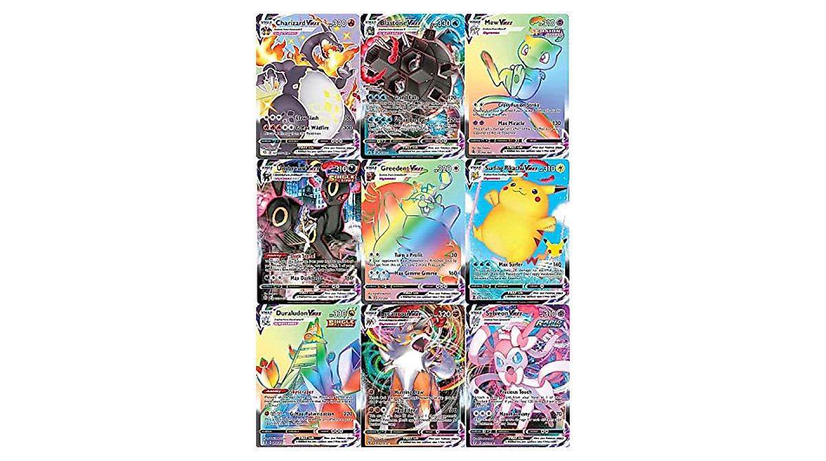 3 Pokémon Vmax Bundle - Includes Secret Rainbow Card
