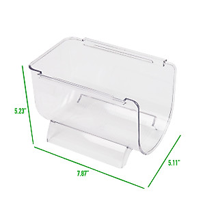 Mind Reader 2 Liter Bottle Kitchen Refrigerator Bin Storage Stackable Can Dispenser, 5.11" x 7.87", Clear