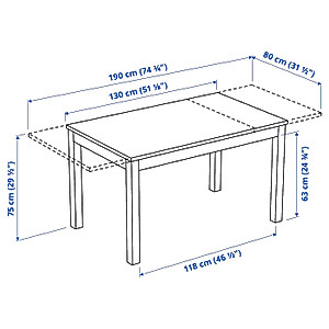 Ikea Laneberg Extendable Table White 604.161.38