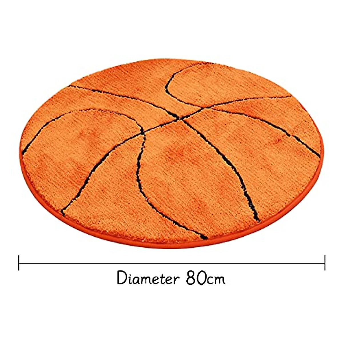 JeogYong Basketball Rug, Soft and Comfy Sports Themed Round Area Rugs Bedroom Living Room Carpet Kitchen Mat Bath Rugs for Bathroom, Basketball Themed Room Decor for Kids Bedroom Men Cave