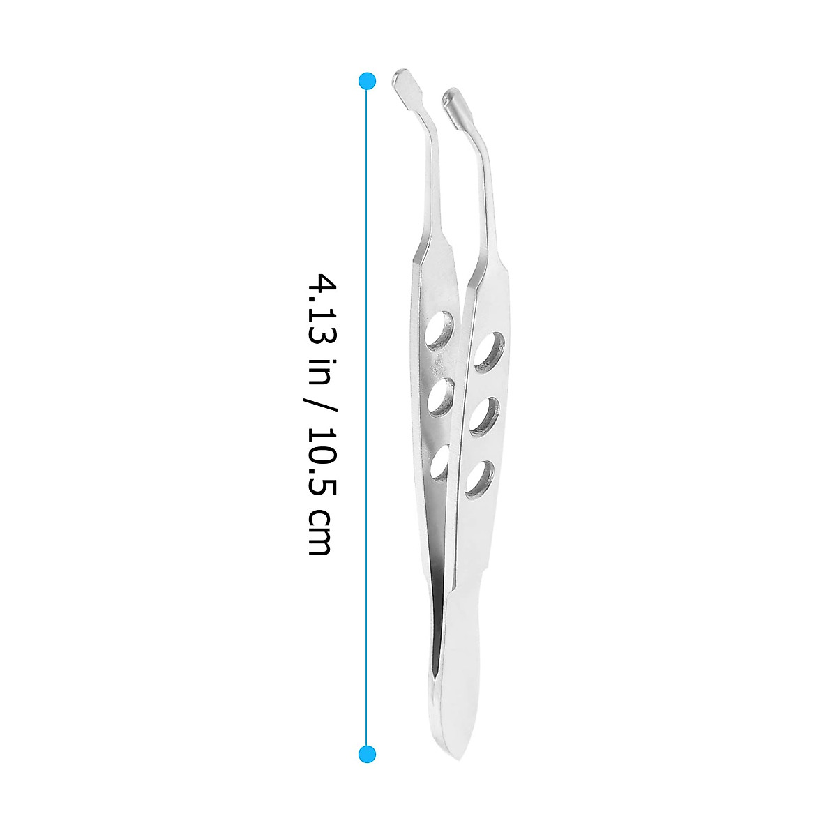 TEHAUX Meibomian Gland Expressor, Stainless Steel Eyelid Massage Tweezers Multi-Function Arita Expressor for Dry Eyes (Silver)