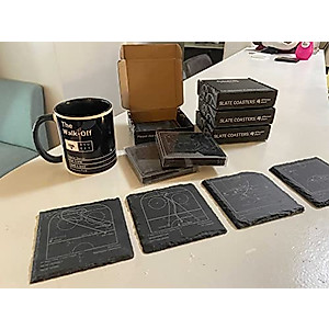 Greatest Ohio State Football Plays: Leatherette Coasters (Set of 4) | Best Gift Idea for Sports Lovers | Ohio State Historic Moments Gifts