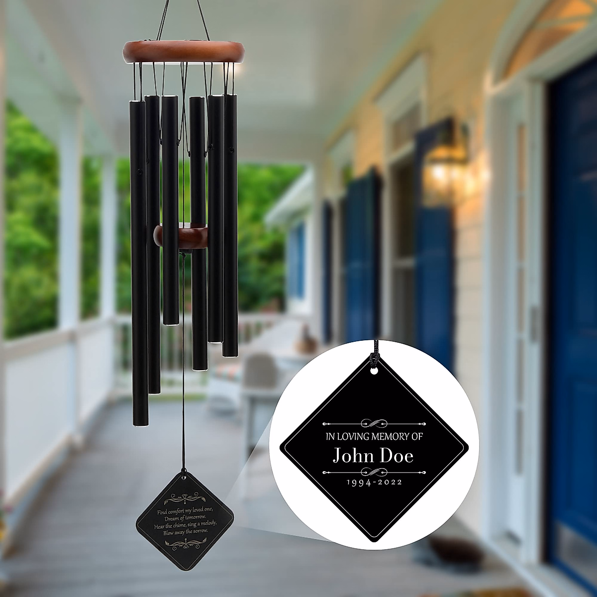 Personalized Memorial Wind Chimes Sympathy Memorial Gifts For Loss Of Father Or Memorial Gifts For Loss Of Mother Remembrance Windchimes Loss Of A Loved One, Memory Bereavement & Funeral Gifts
