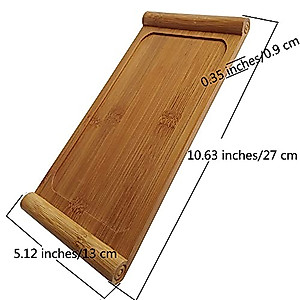 Arlai Serving Trays (10.63 x 5.12x0.39 inch/LxWxH) Tasteful Small Bamboo Gongfu Tea Table Serving Tray 27x13x1cm
