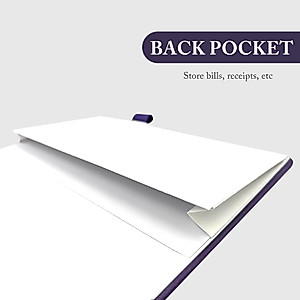DRAPHY Address Book with Alphabetical Tabs, Elegant PU Leather Telephone Book, Hardcover Address Organizer and Password Keeper - Record Contacts, Anniversaries, Birthdays 5.2x7.7" (Purple)