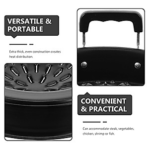 Ciieeo Korean BBQ Grill Pan Non-Stick Barbecue Pan Portable Thai Grilling Pan 30cm Stovetop Barbecue Tray Round Griddle Pan for Home Camping Picnics Restaurant Grilling