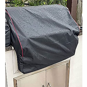 Grisun Built-in Grill Cover for Bull 45005 Built in Gas Grills 30 inch, Bull Outdoor Kitchen & Grill Head Cover, Heavy Duty Waterproof BBQ Grill Cover with Handle, Black
