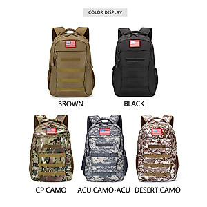 Camo Backpack, 40L Boys Backpack for School, Camouflage MOLLE Bookbag with USB Charging Port