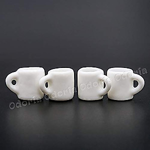 Odoria 1/12 Miniature Coffee Mugs Dollhouse Decoration Accessories, 4Pcs