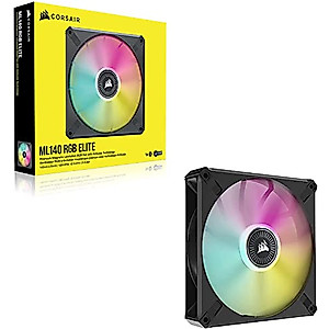 CORSAIR ML140 RGB Elite, 140mm Magnetic Levitation RGB Fan with AirGuide, Single Pack