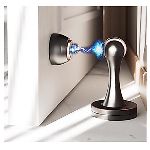 Solid Mental Magnetic Door Stop, Wall Mounted, Oil Rubbed Bronze