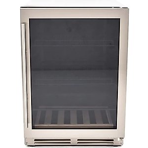 Avanti BCF54S3S Beverage Cooler with Glass Door 126 Can Mini Refrigerator with Lock for Beer Soda Water Wine with Digital Temperature Control, 5.8 cu. ft, Black