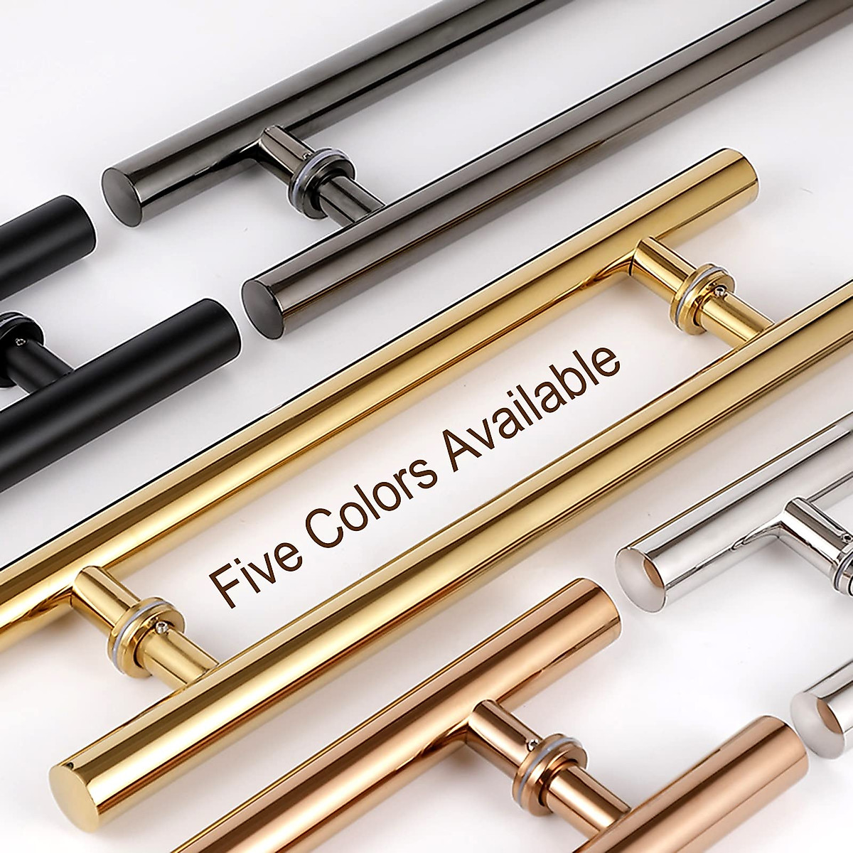 SUCHETA Modern Barn Door Handles Heavy Duty Commercial Grade Push Pull Handles Double Sided,Stainless Steel Door Grab for Interior and Exterior Door