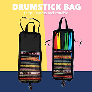 Drum Stick Bag, Portable Drumstick Case Hanging Bag Drumstick Bag with Handle for Drum Set Mallet and Percussion Sticks
