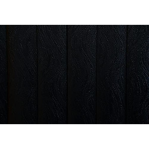 Black Frisco Textured Vinyl Vertical Blinds with 3-1/2" Embossed Vanes 68" Wide x 72" Long Cordless