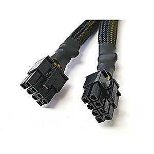 AYA 7" (7-inch) 8-Pin EPS-12V Male to Dual 8-Pin EPS-12V Female Y Splitter Cable 18AWG
